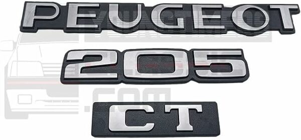 Changer les monogrammes (logos) de coffre sur Peugeot 205 - LeHangarDuNord