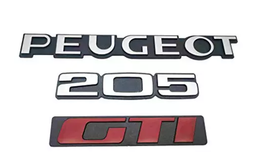 Changer les monogrammes (logos) de coffre sur Peugeot 205 - LeHangarDuNord