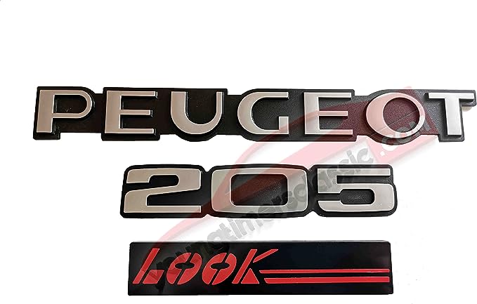 Changer les monogrammes (logos) de coffre sur Peugeot 205 - LeHangarDuNord